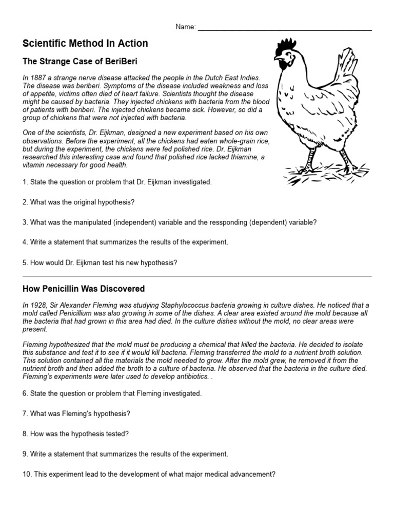 Scientific Method: Beriberi & Penicillin | PDF