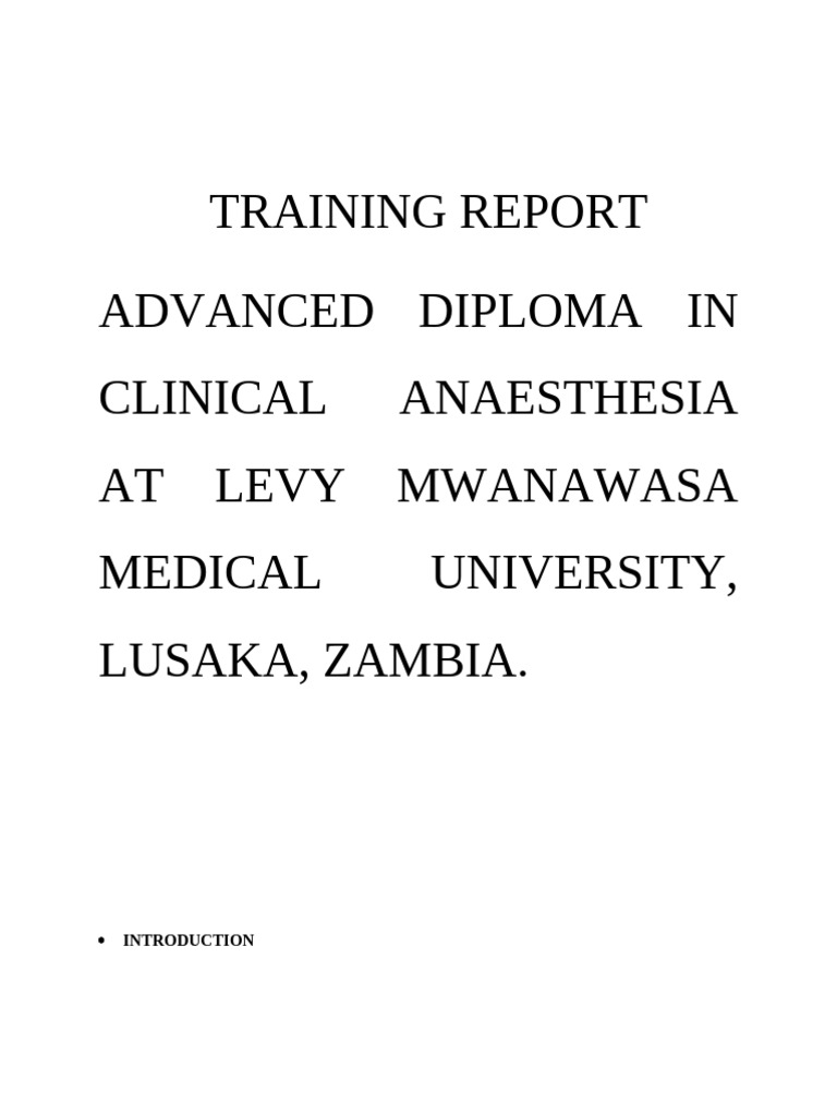 After School Report For Anesthesia | PDF | Anesthesia | Intensive Care ...