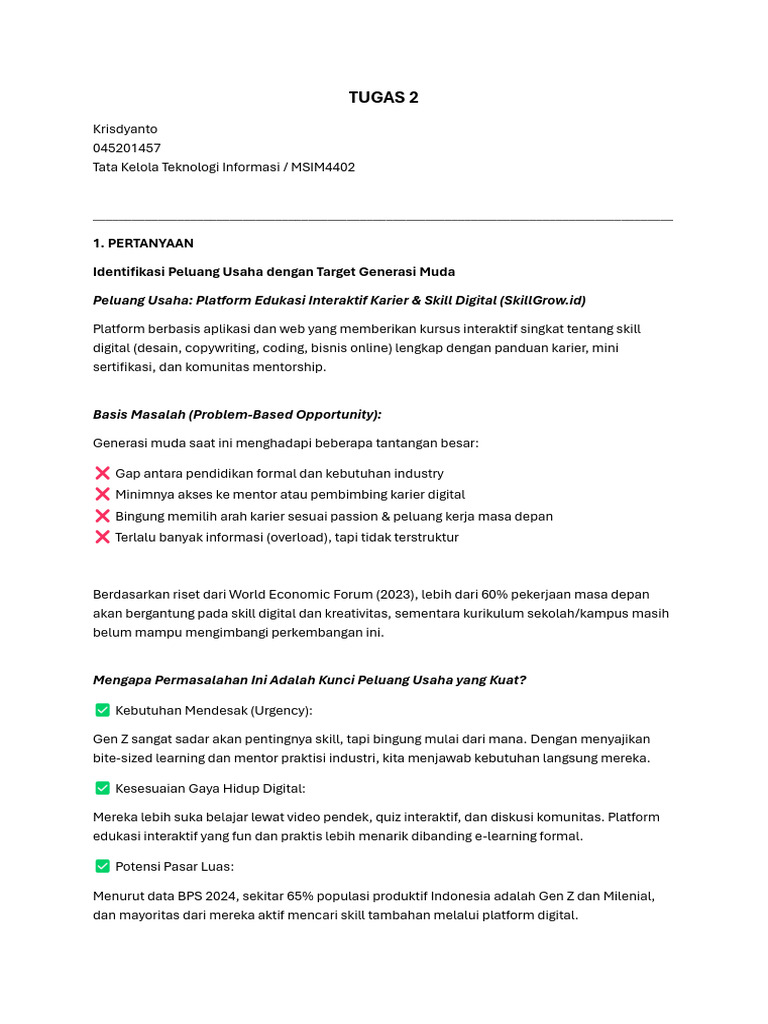 TUGAS 2 KWU | PDF