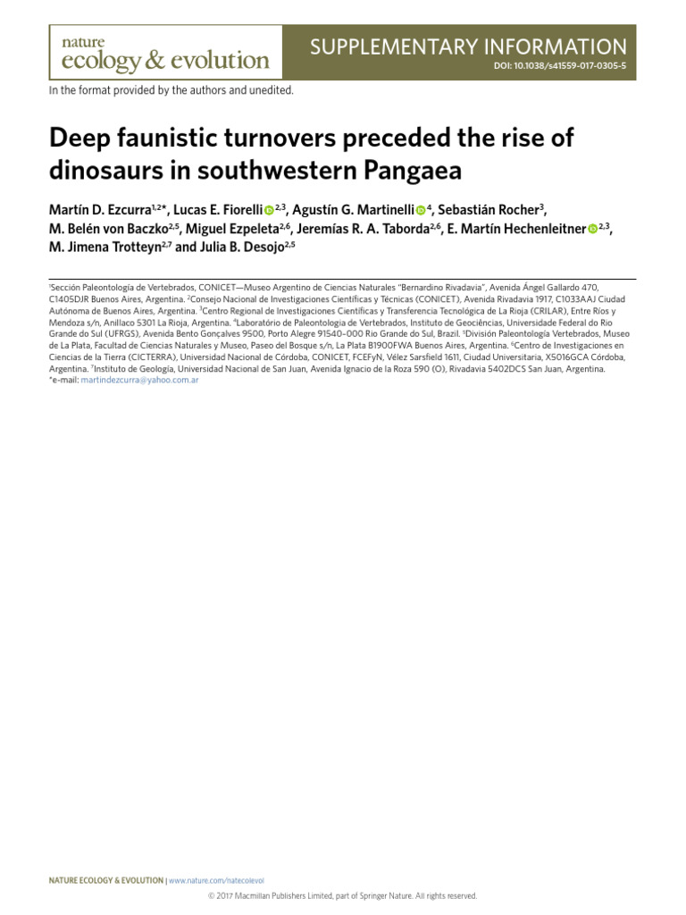 Ezcurraetal.2017 Deep Suppl Tarjadia | PDF | Vertebra | Vertebral Column