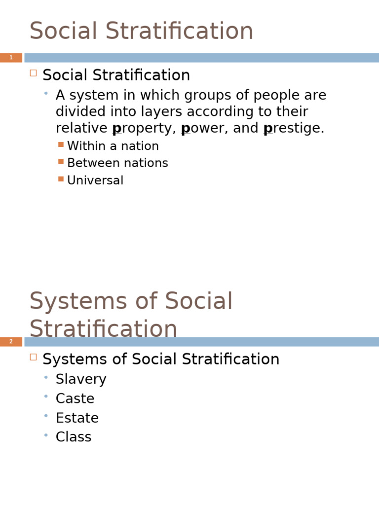 Social Stratification and Poverty in The United States | PDF | Social ...