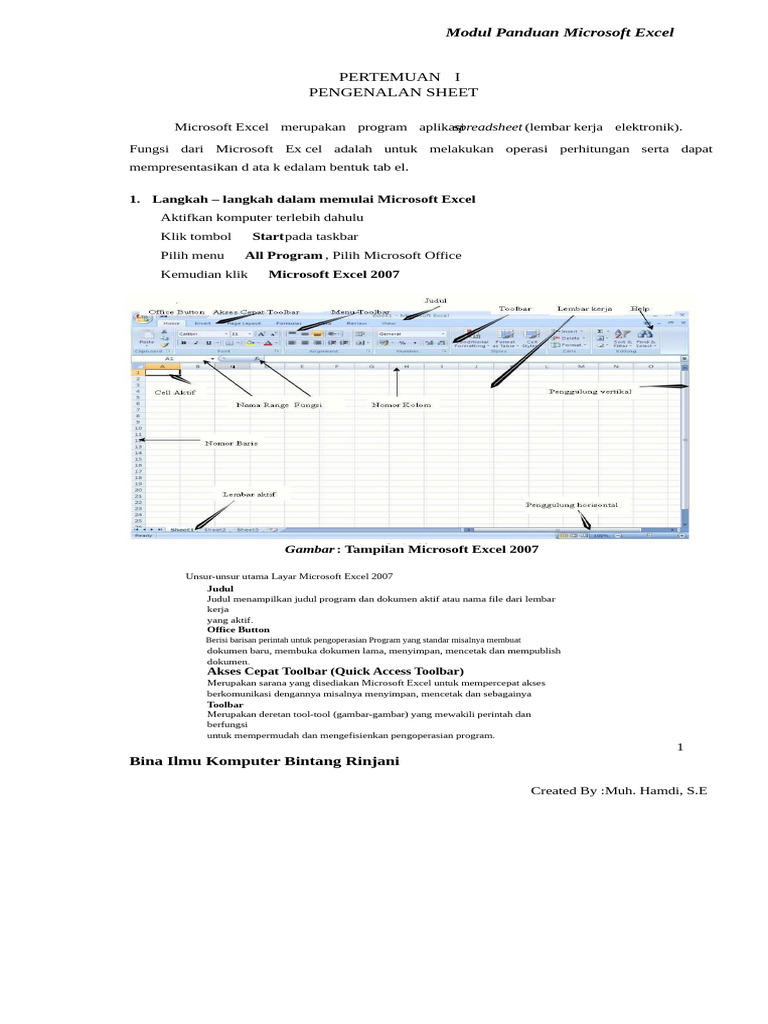Panduan Belajar Ms Excel | PDF