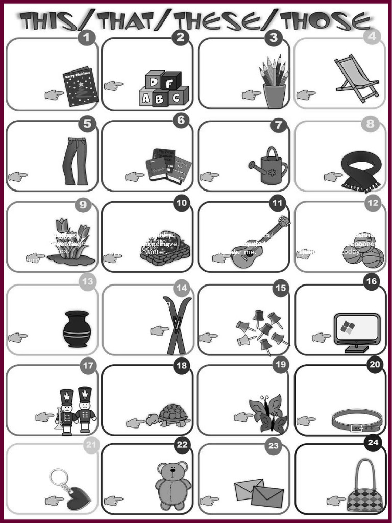 Worksheet Demonstratives 1 | PDF