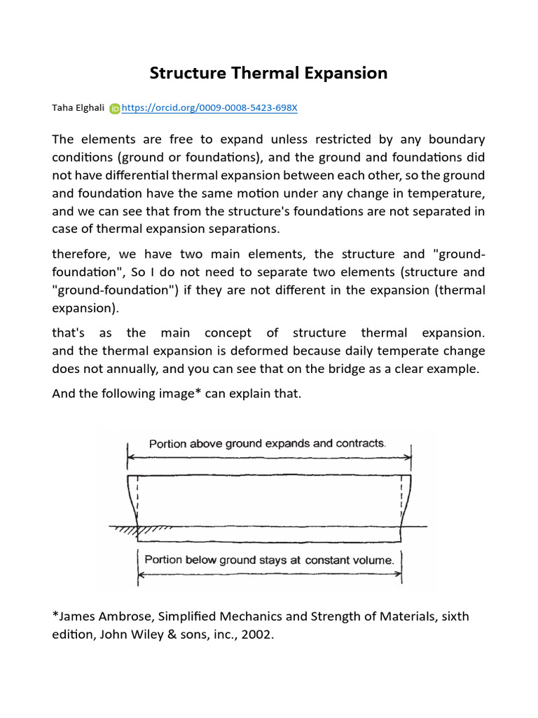 Structure Thermal Expansion | PDF