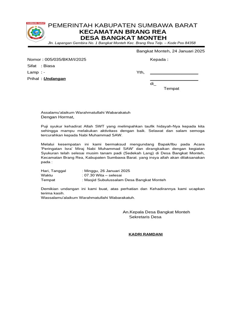 Undangan Rapat | PDF