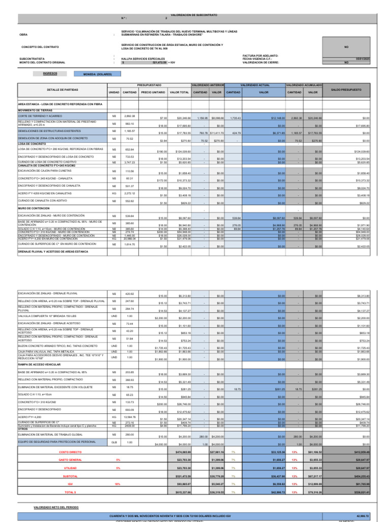 Valorización 02 - Kallpa | PDF | Ingeniería estructural | Materiales de construcción