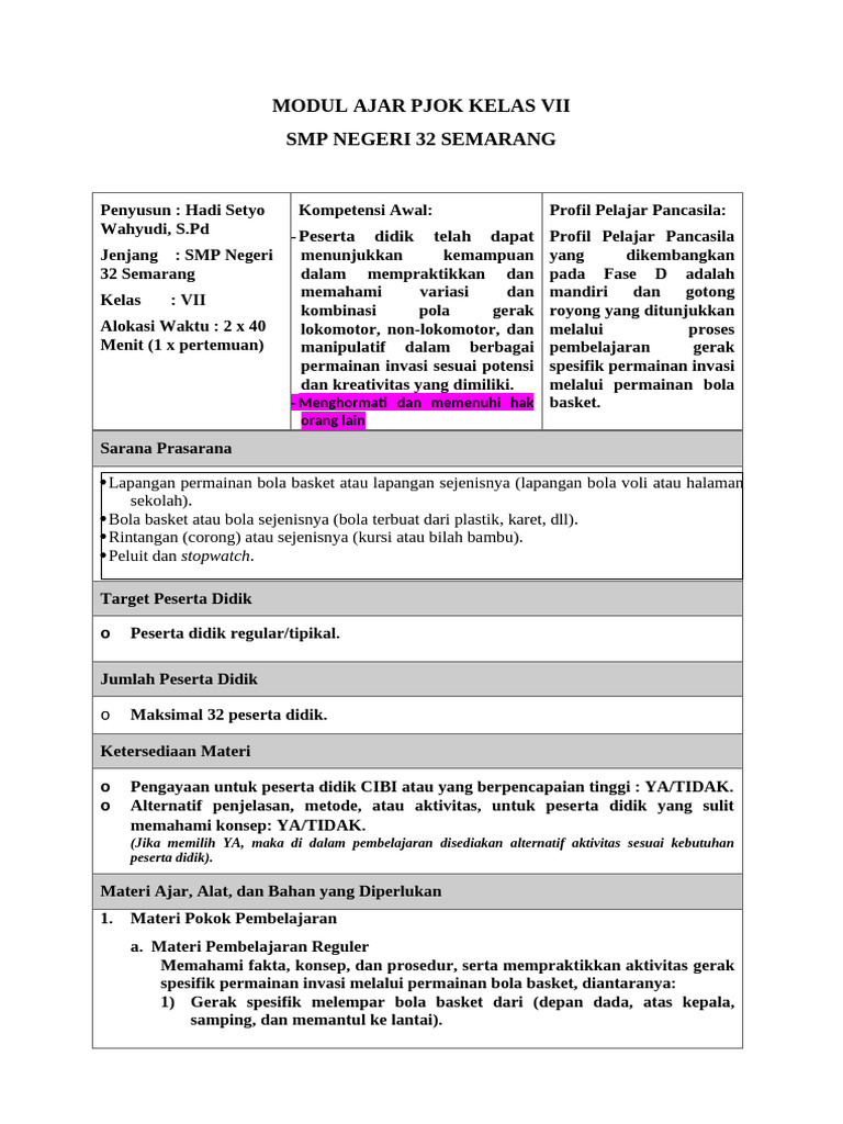 01 Modul Ajar Pak Wahyu | PDF