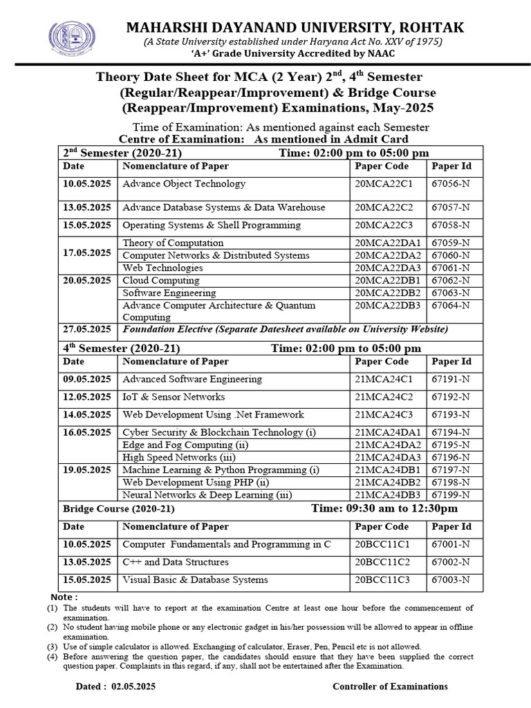 4 - 05-03-2025 - 09-48-01 - MCA 2 Year | PDF | Computing | Computer Science