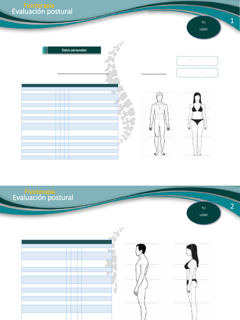 Evaluación Postural Azul | PDF | Hombro | Pie