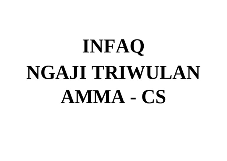 Infaq Amma | PDF