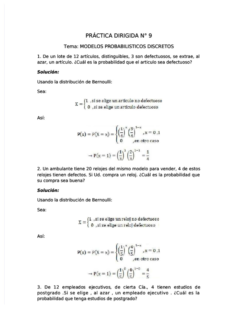 PDF Pract 9 Compress | PDF | Probabilidad | Matemáticas