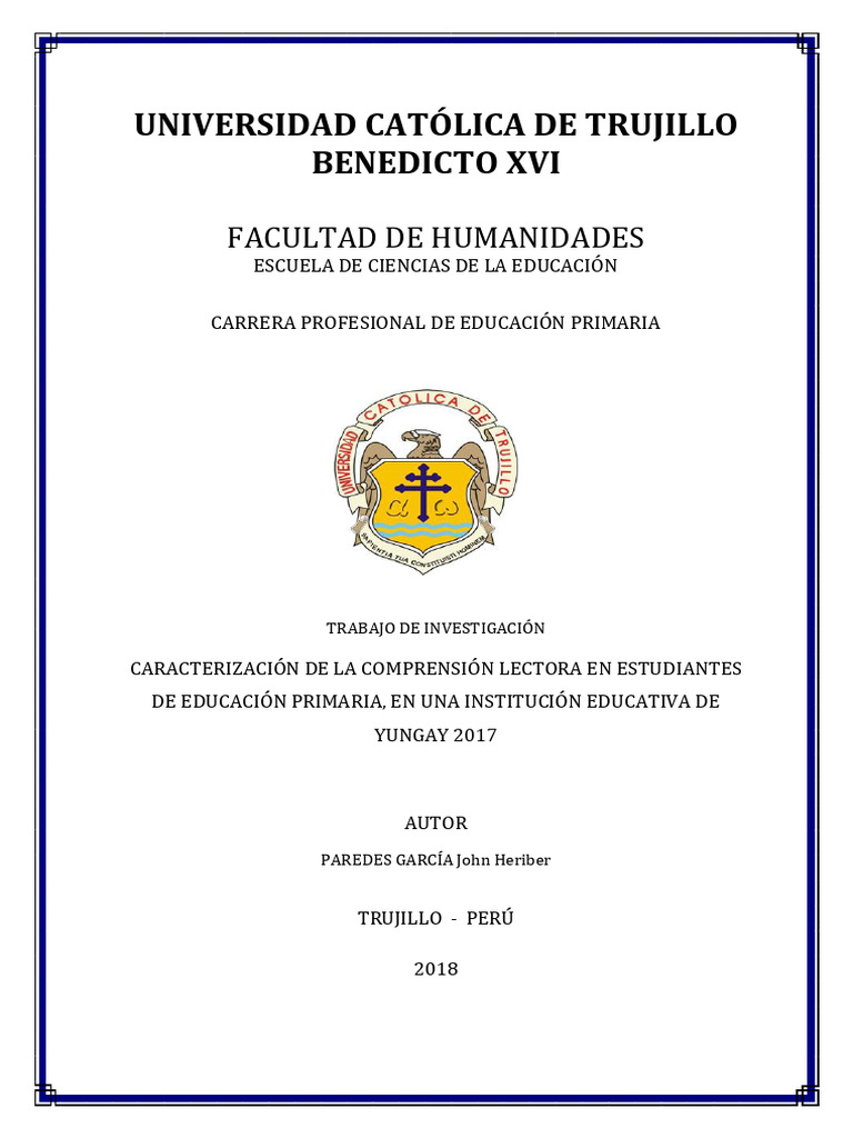 Ejemplo Monografia | PDF | Comprensión lectora | Ciencia cognitiva