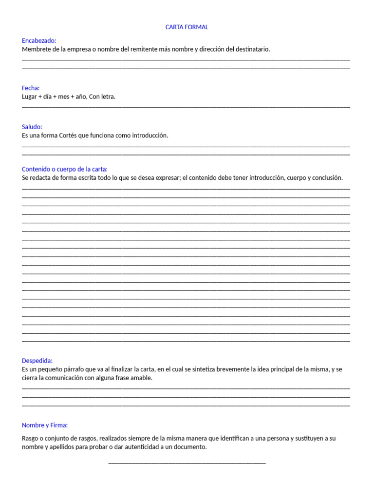 Formato de Carta Formal y Estructura | PDF