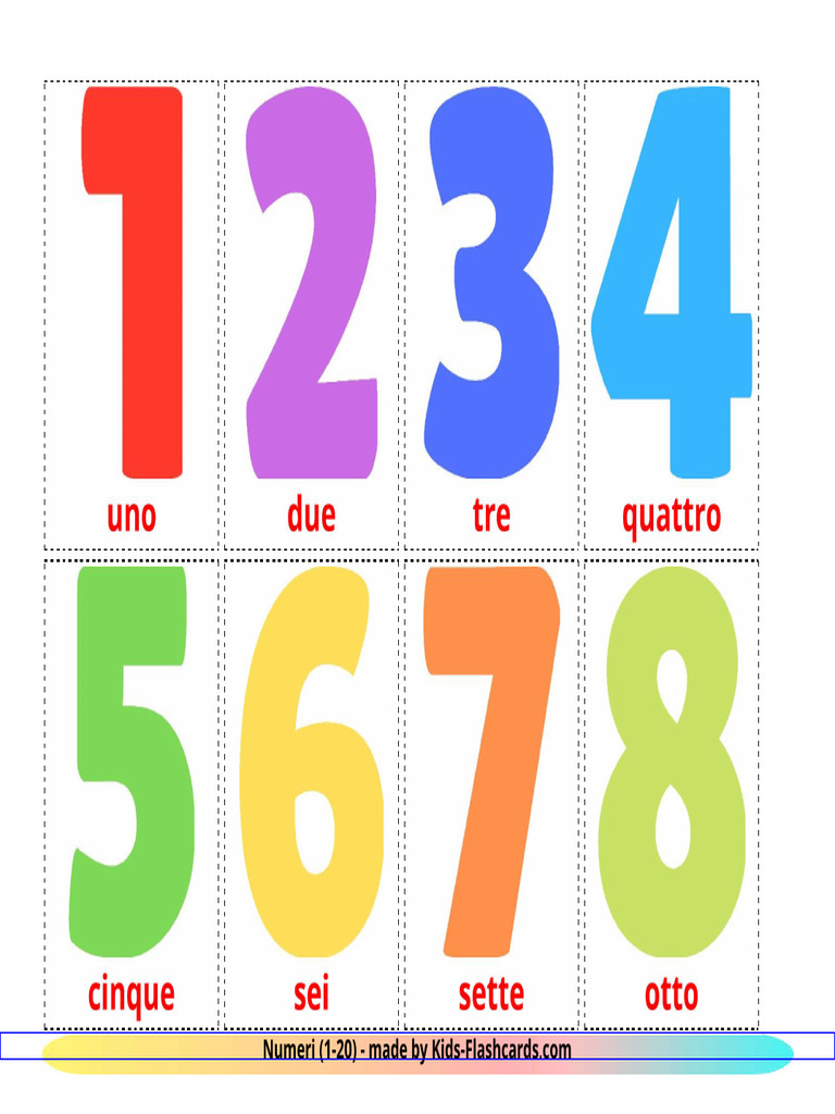 Numeri (1 20) 8 A4 | PDF