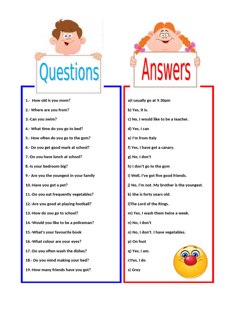 Elementary Questions and Answers | PDF