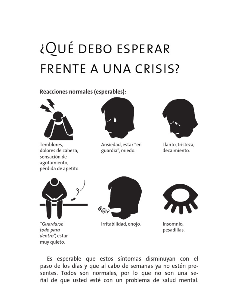 Qué Debo Esperar Frente A Una Crisis (Infografía PUC) | PDF | Pesadilla ...