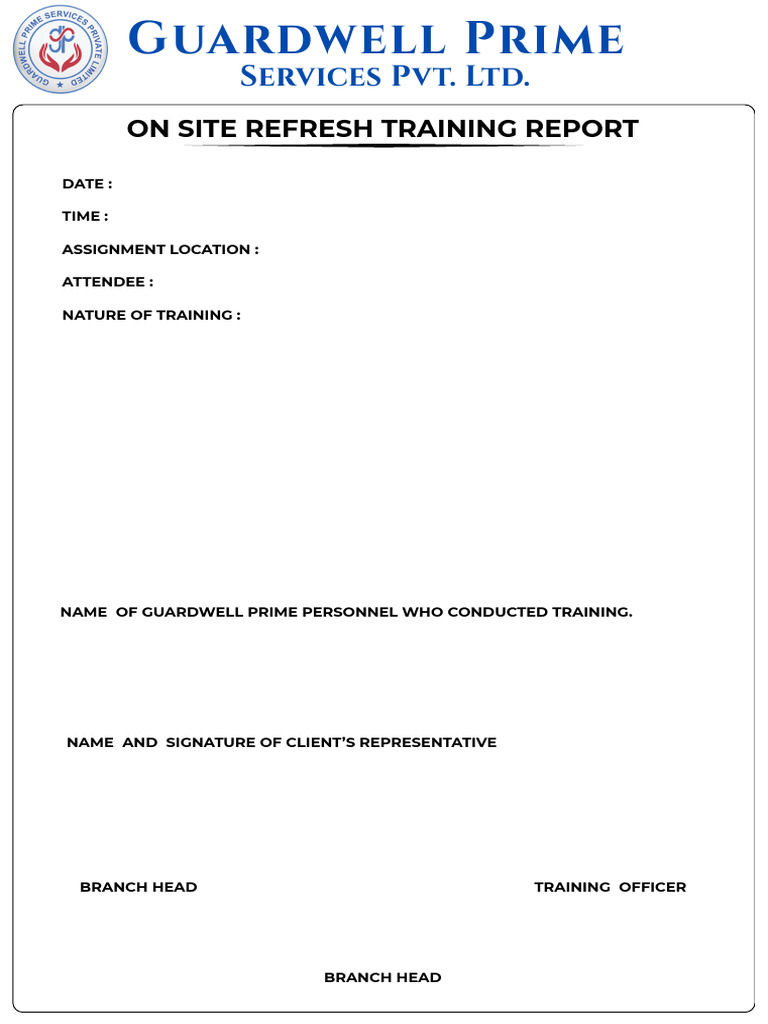 Onsite Training Form | PDF