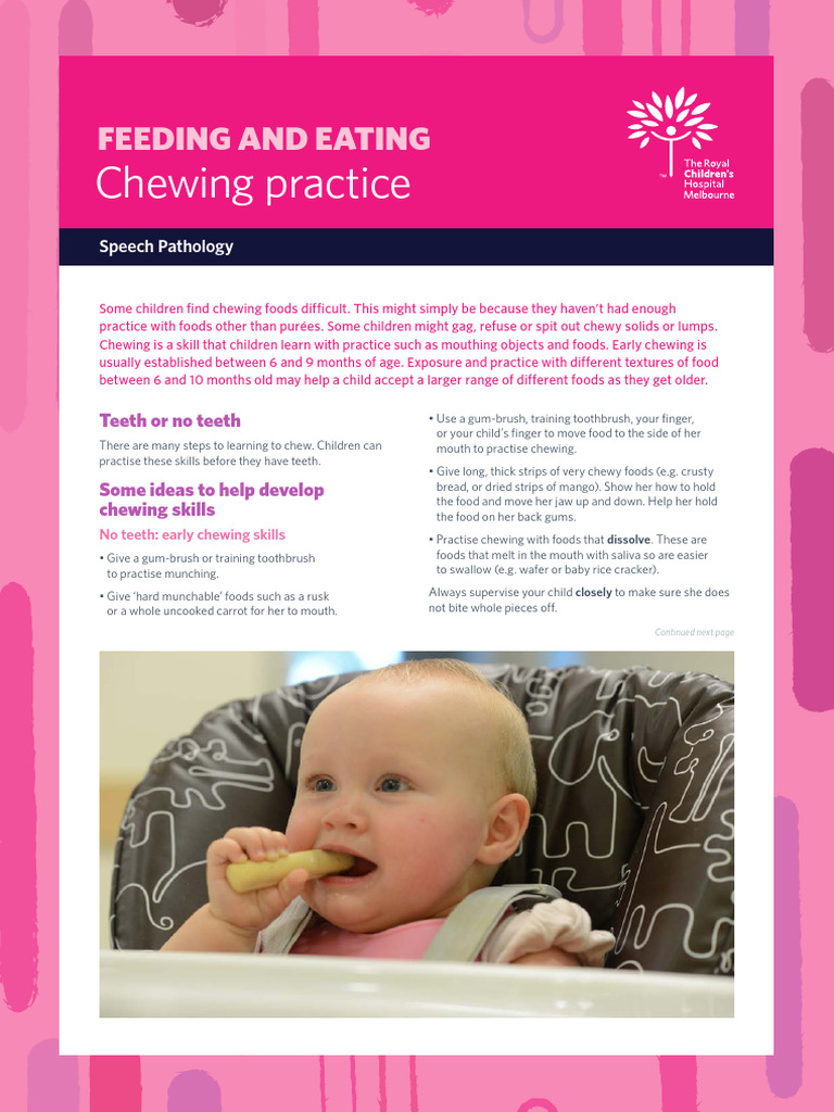 FandE Chewing Practice A4 FSheet - FA - WEB | PDF | Foods