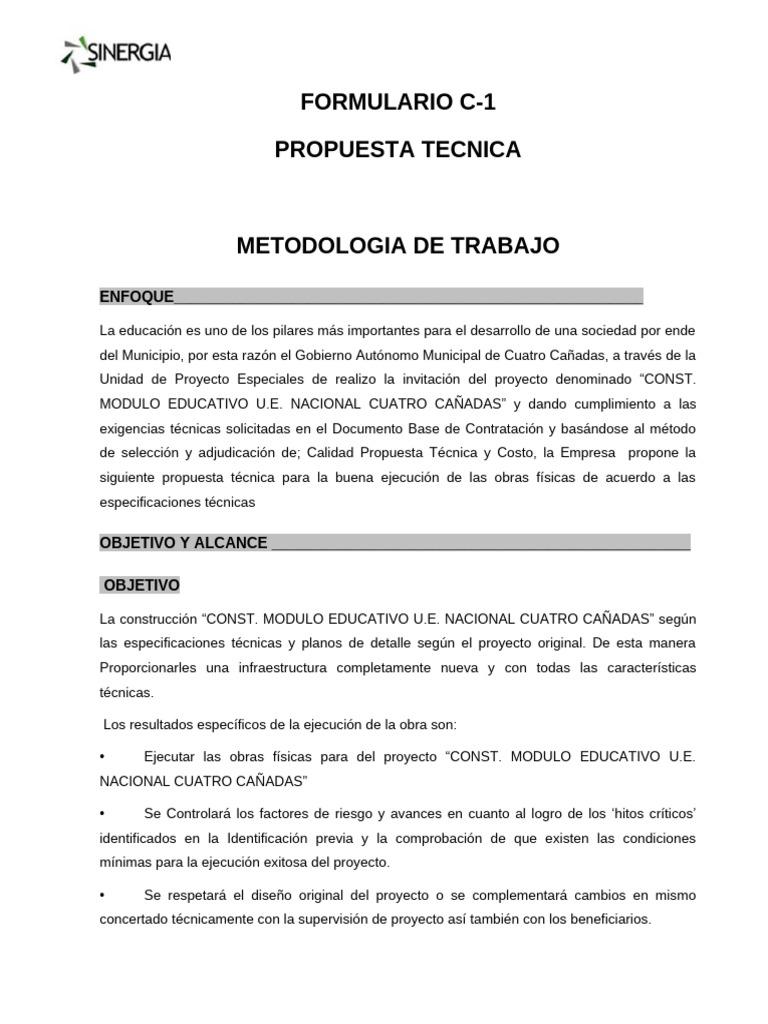Metodos Constructivos Modulo Cuatro Canadas | PDF | Hormigón | Concreto reforzado