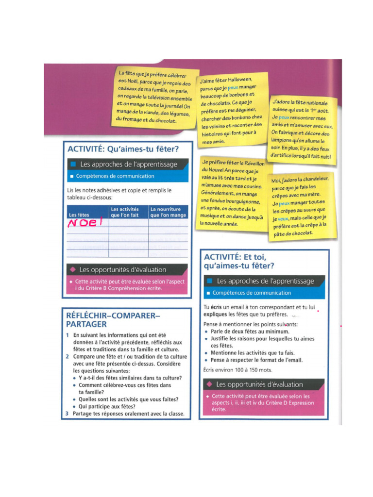 Les Fetes Et Les Aliments | PDF