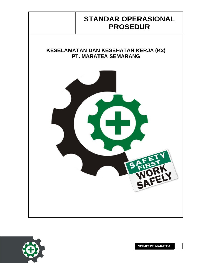 SOP K3 PT Maratea Semarang | PDF