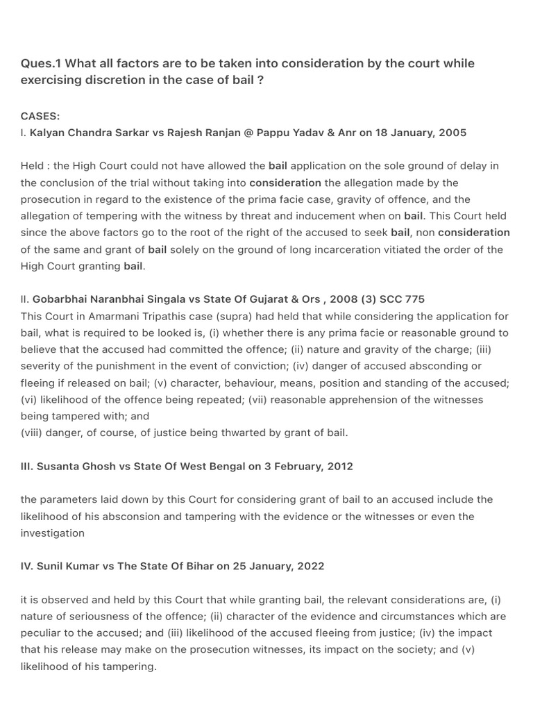 Ques.1 What All Factors Are To Be Taken Into Consideration by The | PDF ...