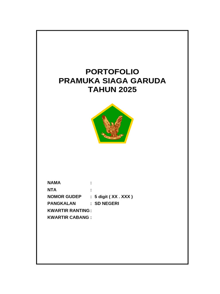 @dokumen Portofolio Pramuka Siaga Garuda 2025 | PDF