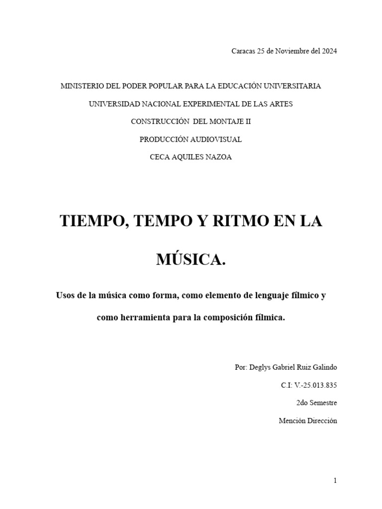Tiempo, Tempo Y Ritmo en La Música | PDF | Ritmo | Tempo