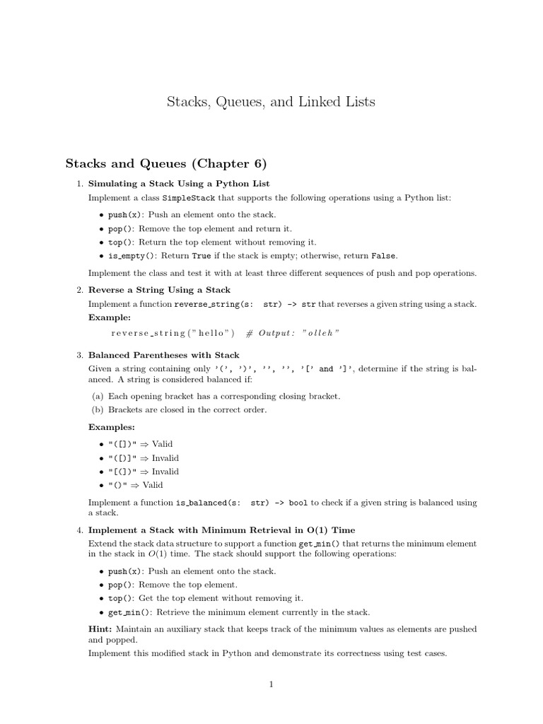 3 Stacks Queues LinkedLists | PDF | Queue (Abstract Data Type) | Algorithms And Data Structures