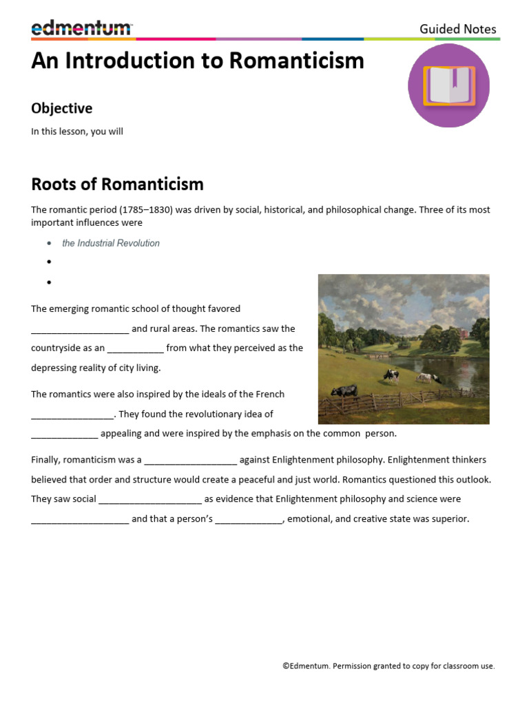 Characteristics of Romanticism Explained | PDF | Romanticism | Samuel ...