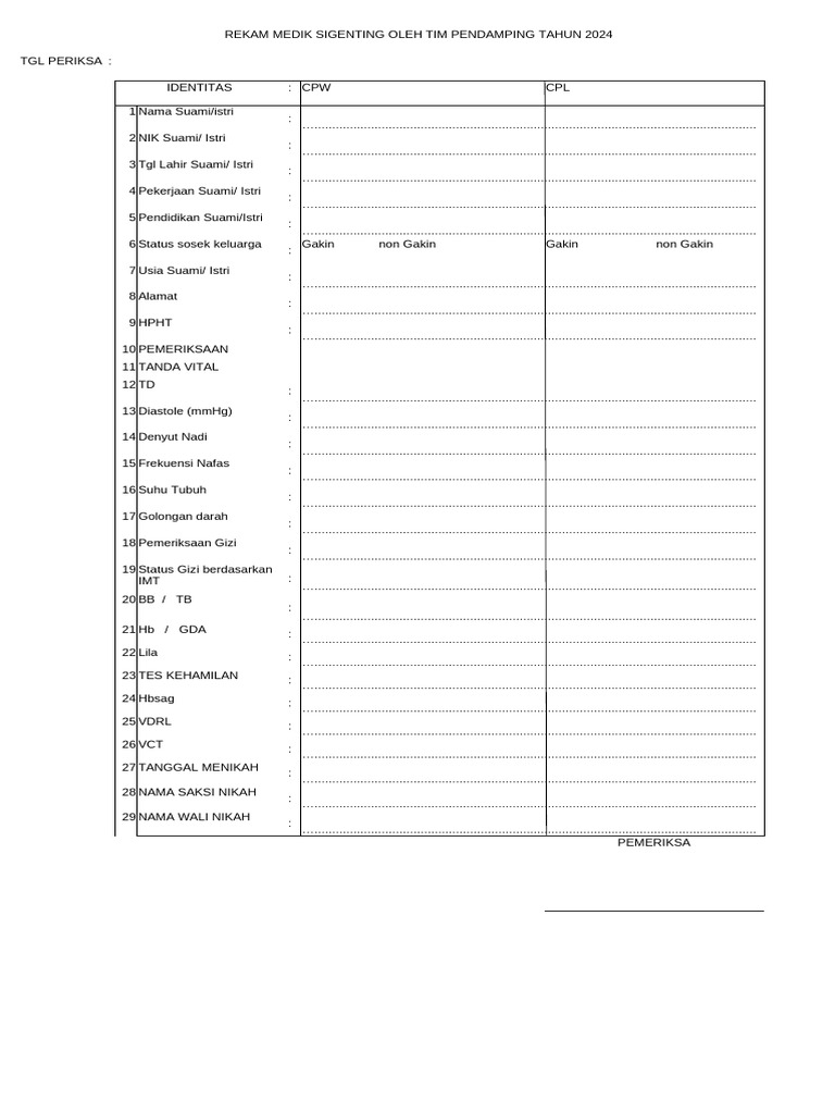 Format Catin 2024 | PDF