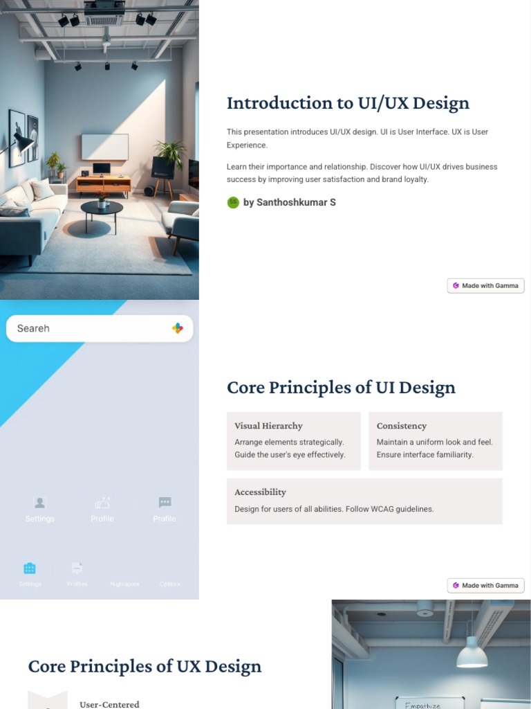 Introduction To UI/UX Design: by Santhoshkumar S | PDF