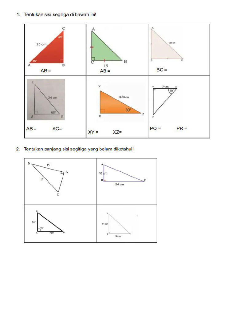 Sudut Istimewa Segitiga | PDF