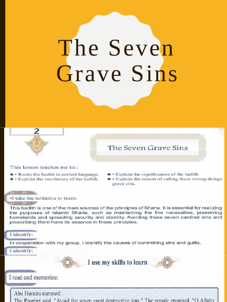 The Seven Destructive Sins in Islam-Lesson | PDF
