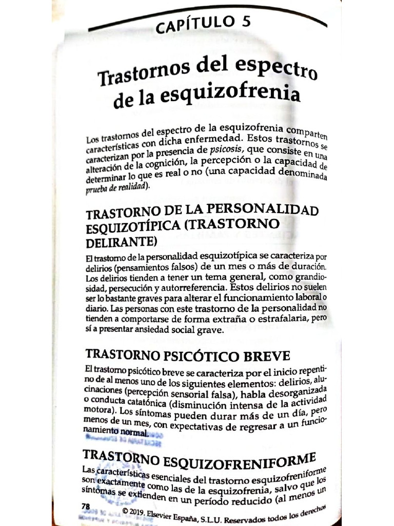 Transtorno de La Esquizofrenia | PDF