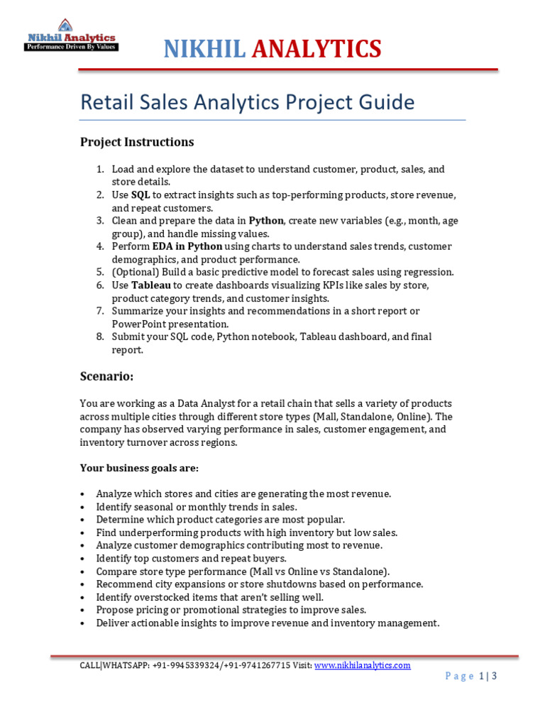 Retail Sales Analytics Project | PDF | Data Analysis | Analytics