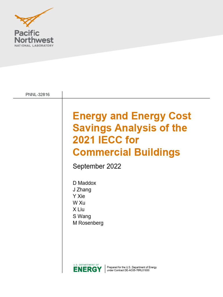 2021 IECC Commercial Analysis Final 2022-09-02 | PDF | Energy ...