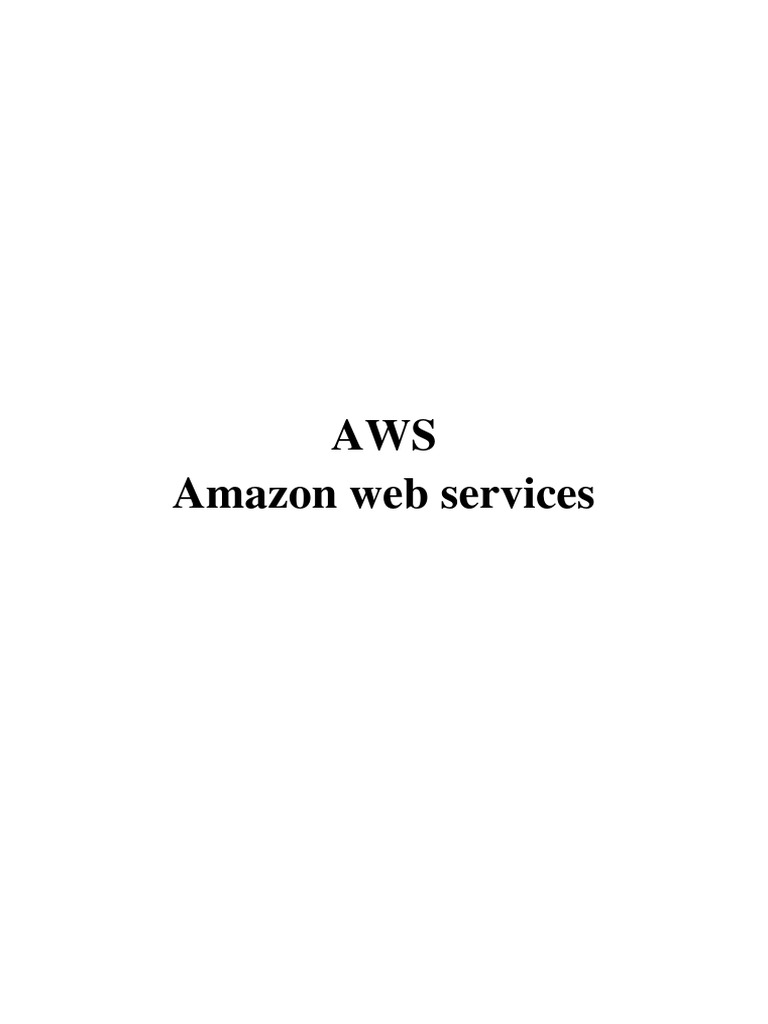 AWS Amazon Web Services | PDF | Amazon Web Services | Cloud Computing