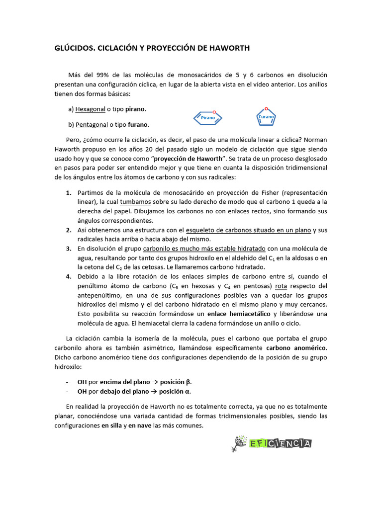 B010.Ciclacion y Proyeccion de Haworth | PDF | Compuestos químicos ...