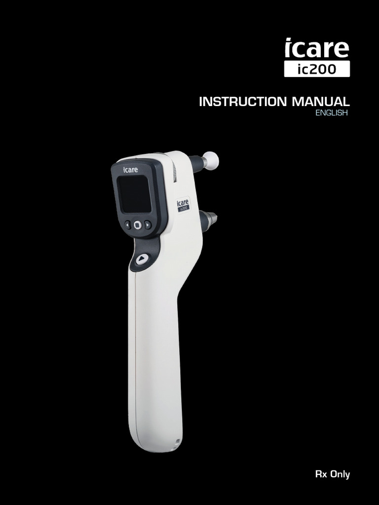 Icare Ic200 Instruction Manual TA031 046 en USA 2.0 | PDF | Medical Device