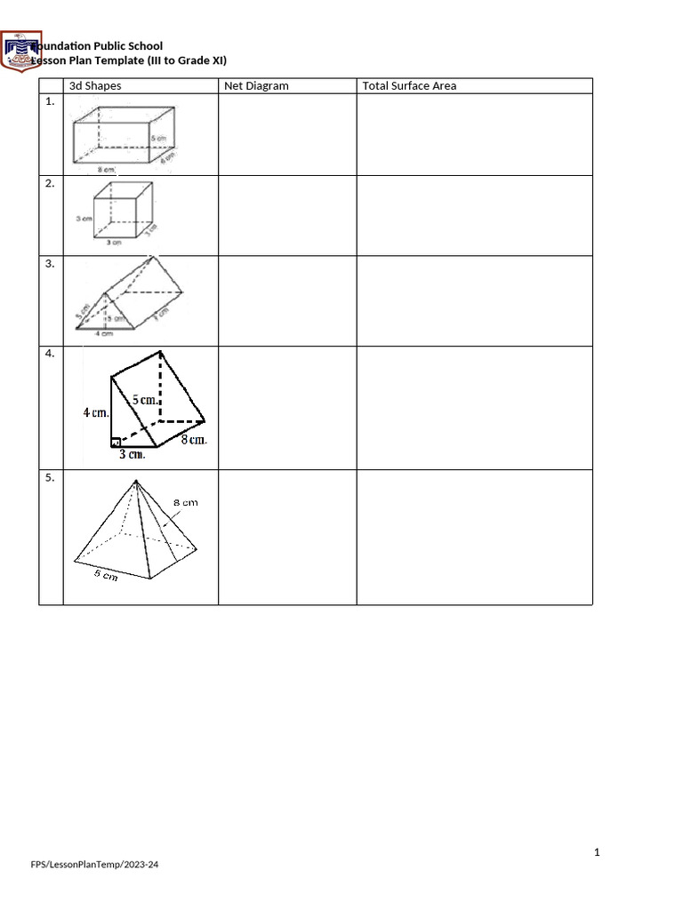 Assignment Surface Area | PDF