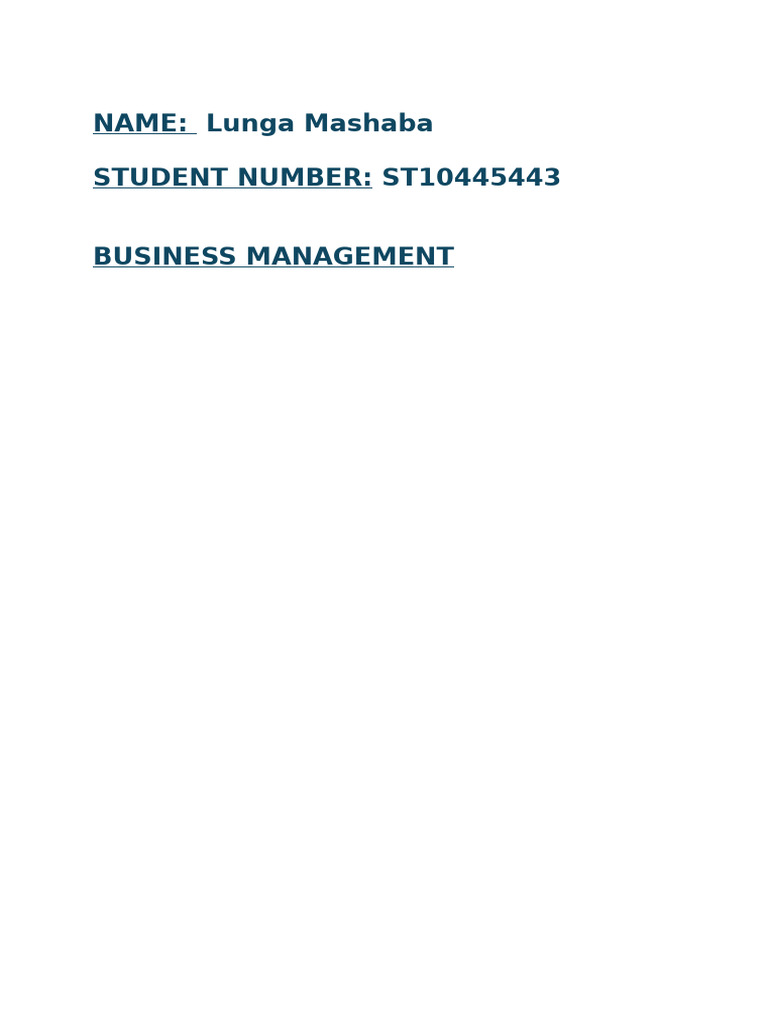 Business Management Assignmen | PDF | Self Actualization | Business