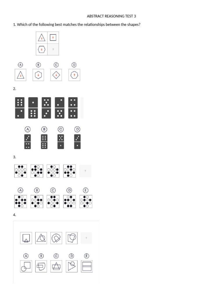 Abstract Reasoning Test 2 | PDF