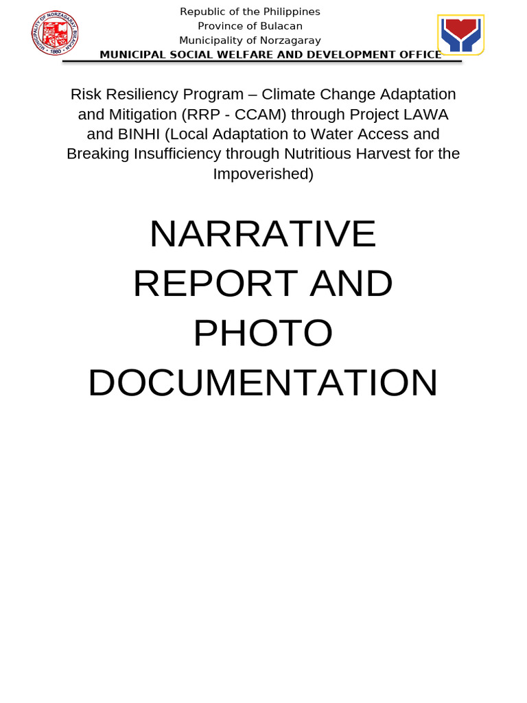 Annex M Lgu Narrative Report Photo Template 1 | PDF | Climate Change | Human Impact On The ...