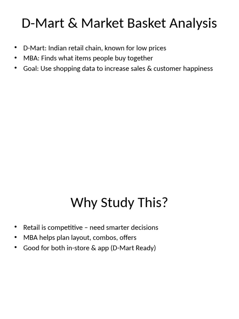 Simple D-Mart Mba | PDF