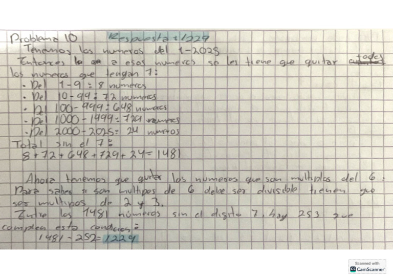 Problema 10 Combinatoria | PDF