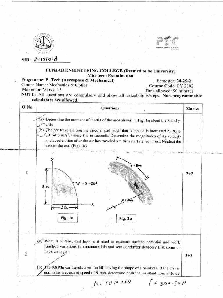Physics Mid Sem | PDF