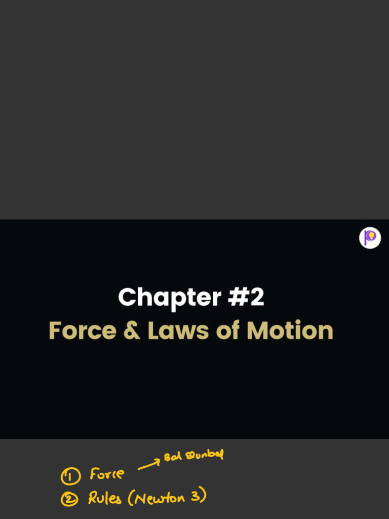 Force and Newton's Laws of Motion Physics Sailaab Physics Marathon | PDF