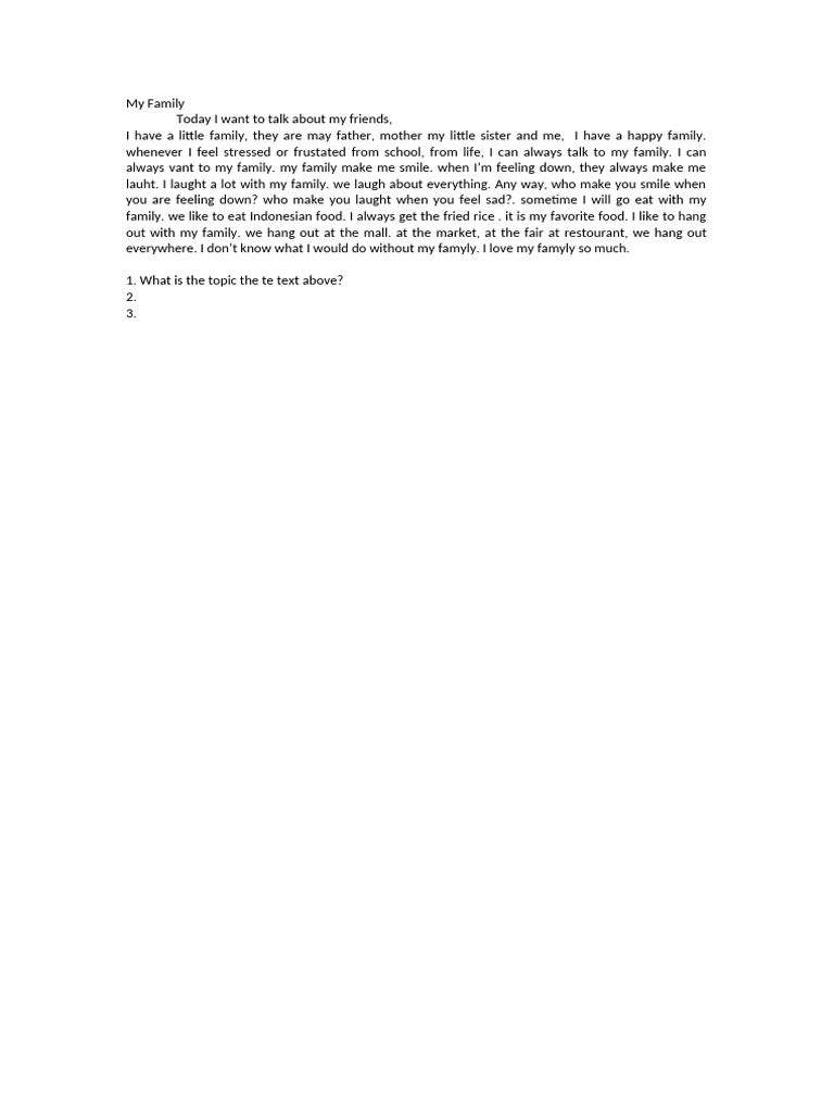 My Family | PDF
