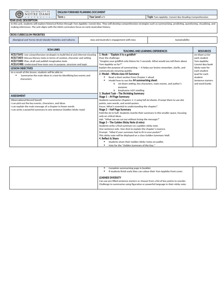 Reading WK 2 Lesson Plan | PDF | Reading Comprehension | Learning